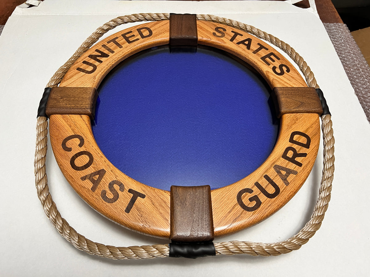 18" Coast Guard Life Ring Shadow Box, Standard. – With The Grain ...