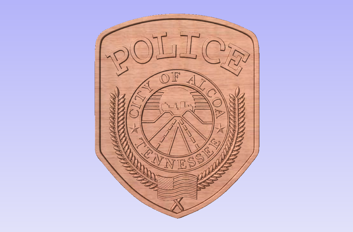 Alcoa Tennessee Police Department Patch – With The Grain Woodworking CNC