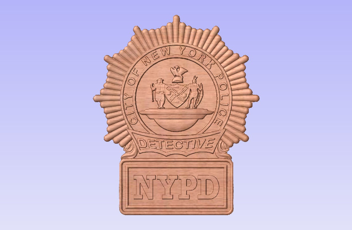 NYPD Detective Shield – With The Grain Woodworking CNC