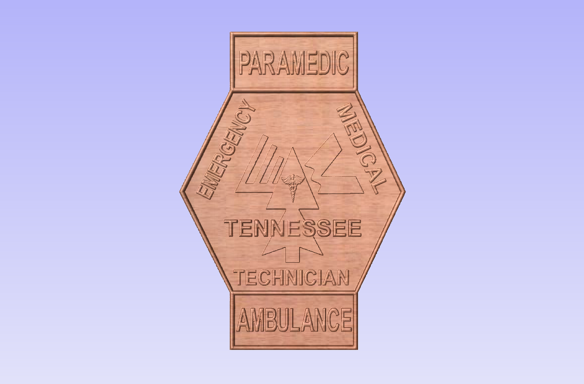 Tennessee State Paramedic Patch Plaque – With The Grain Woodworking CNC