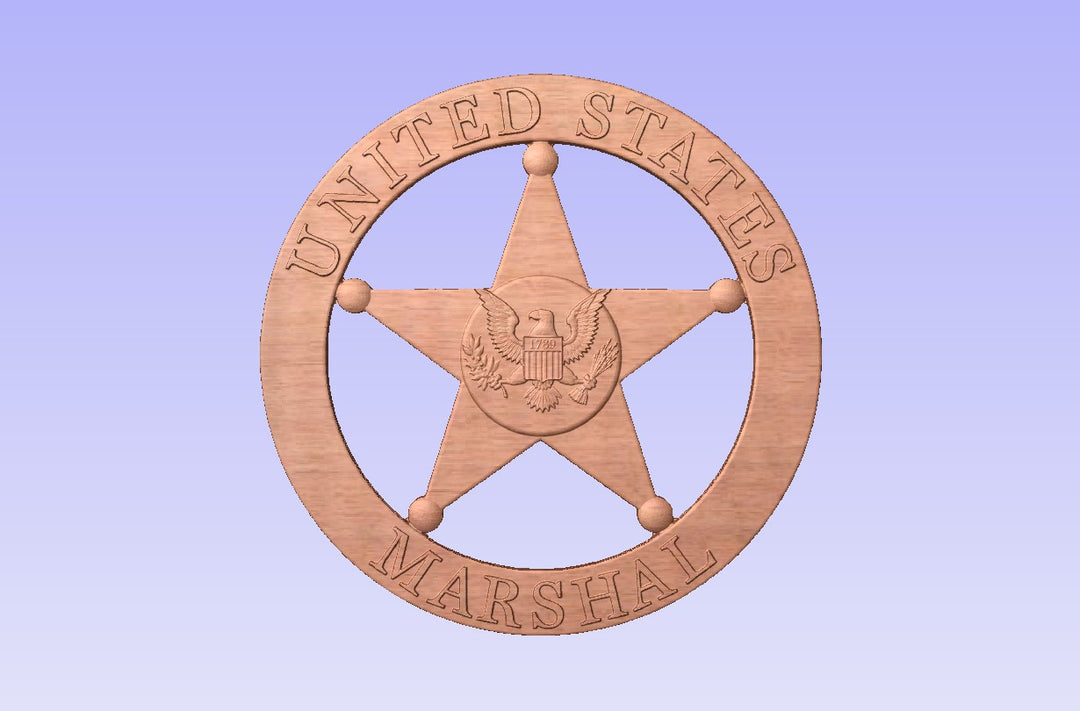 United States Marshal Service 3D Wooden Badge – With The Grain ...