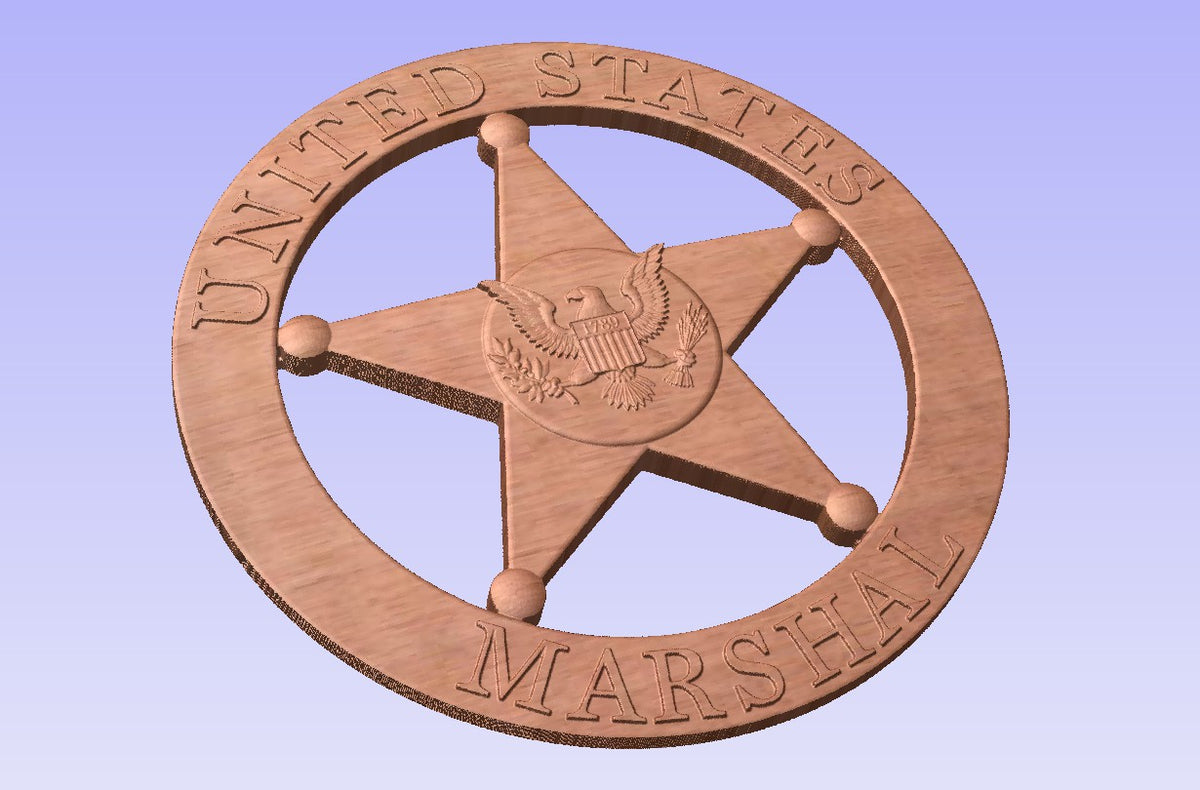 United States Marshal Service 3D Wooden Badge – With The Grain ...