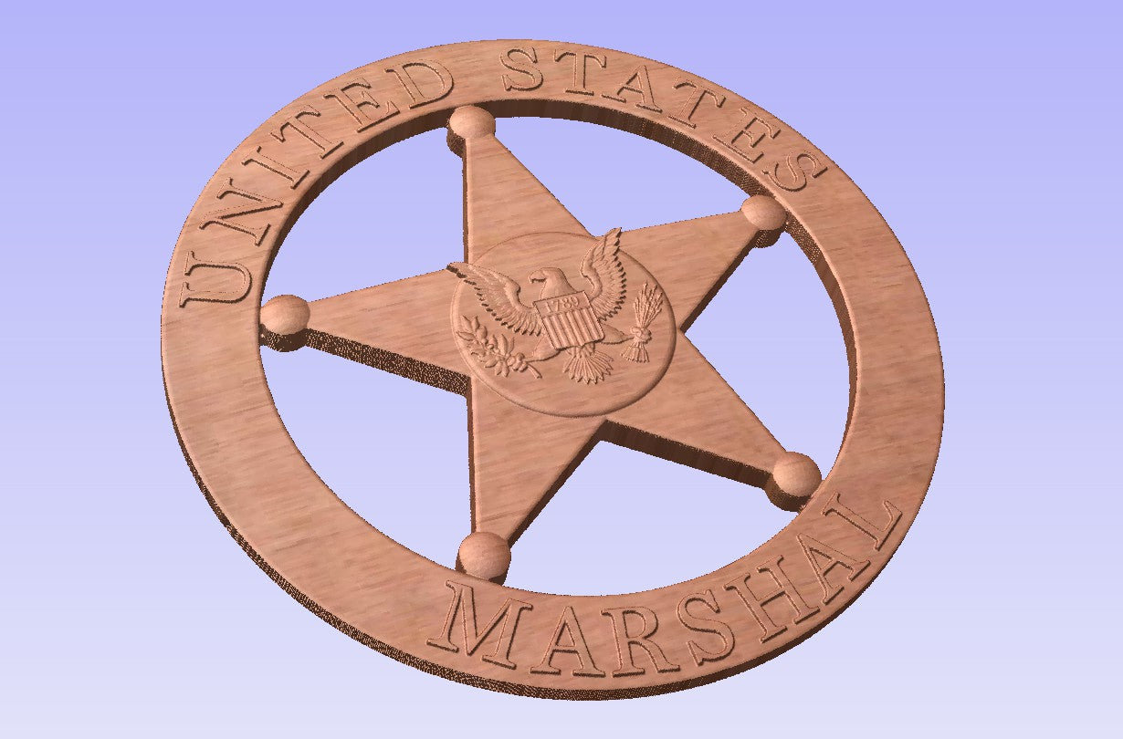 United States Marshal Service 3D Wooden Badge – With The Grain ...