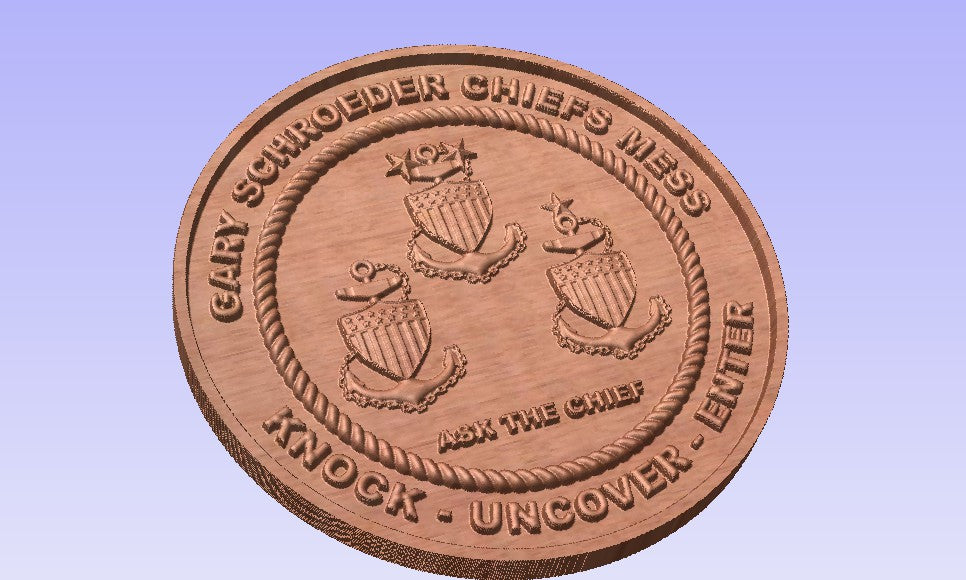 Coast Guard Chiefs Mess Door Plaque – With The Grain Woodworking CNC